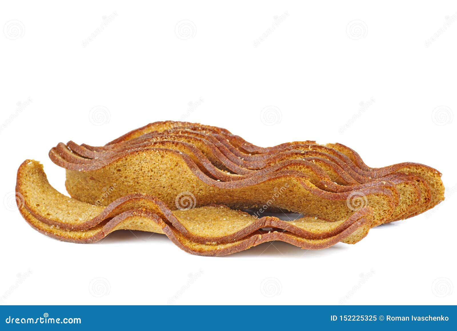 Stack of Roasted Rye Bread Rusks Stock Image - Image of close, snack ...