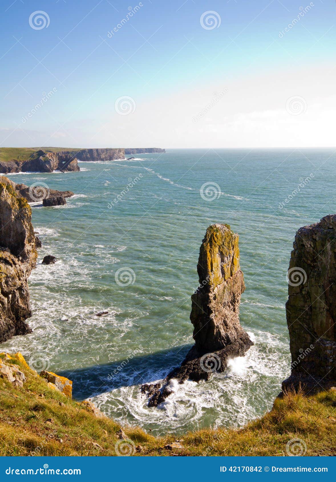 Stack Rock stock photo. Image of west, national, wales - 42170842