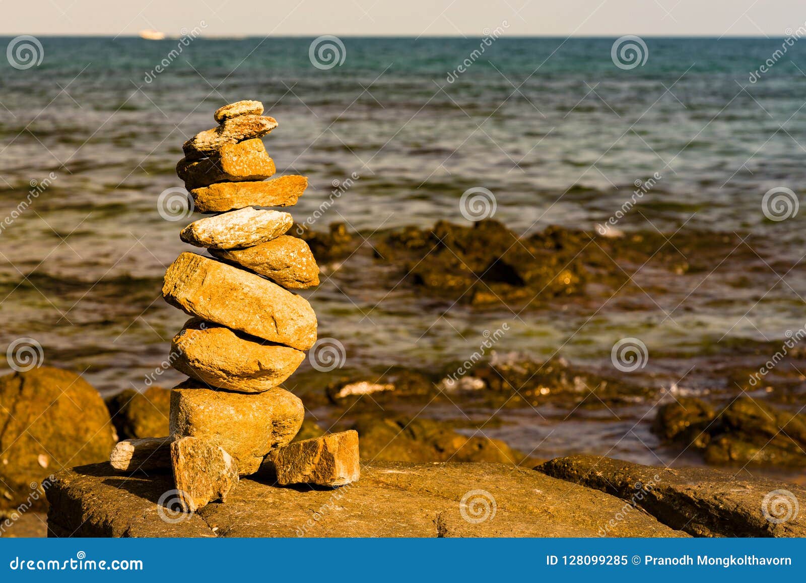 Stack rock on sea coast, stock image. Image of moss - 128099285