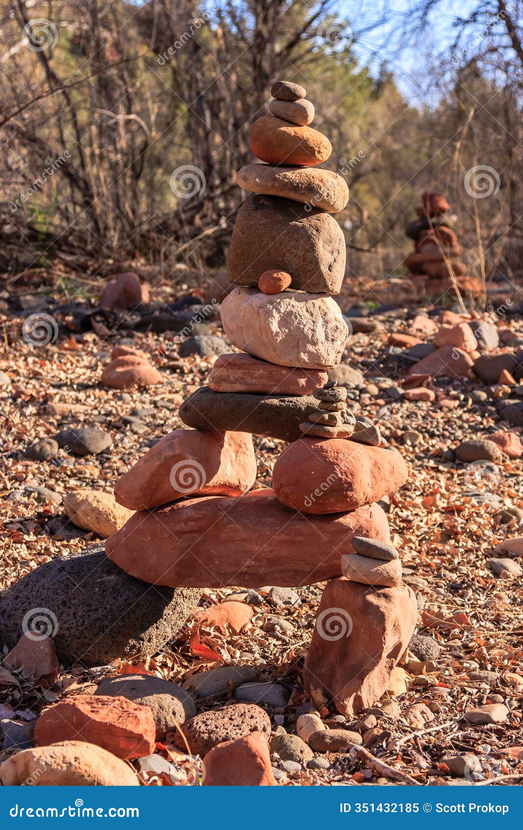 A Stack of Rocks is Arranged in a Pyramid Shape Stock Image - Image of ...
