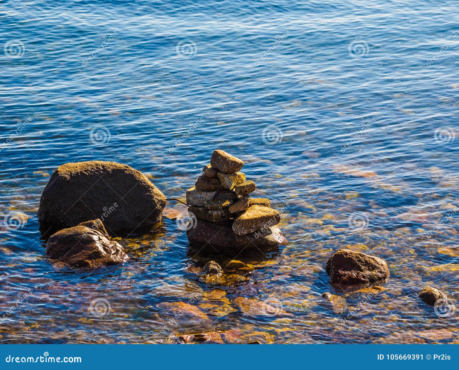 Stack of rocks in water stock image. Image of harmony - 105669391