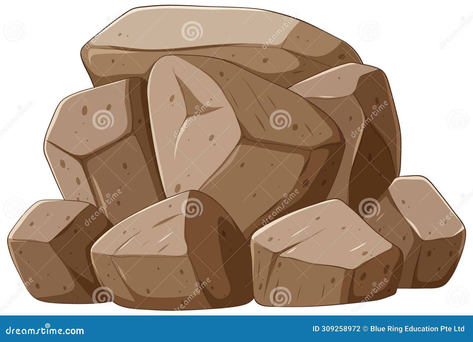 A stack of rocks color stock vector. Illustration of clipart - 309258972