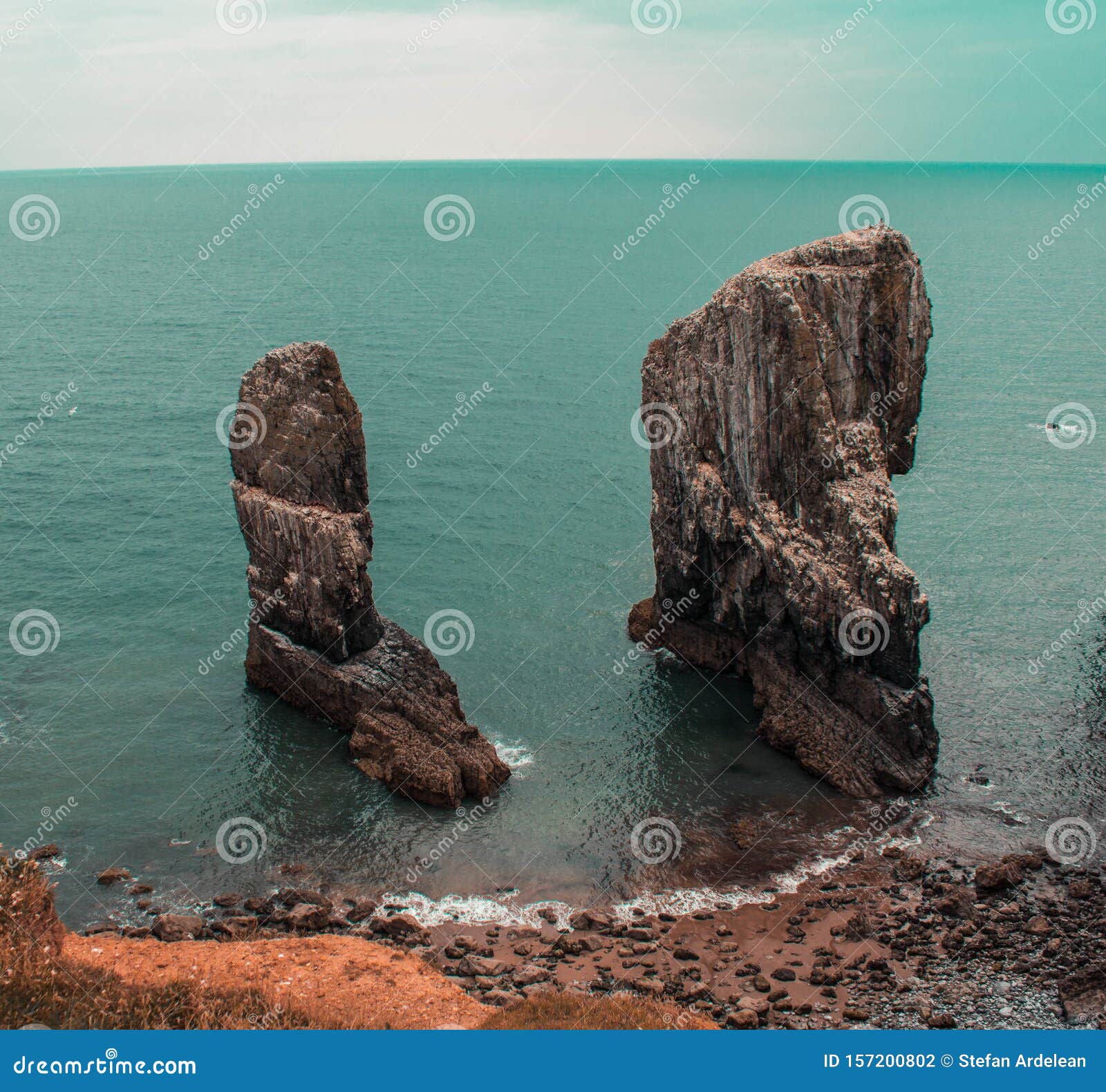Stack rocks, Pembrokeshire stock photo. Image of ocean - 157200802