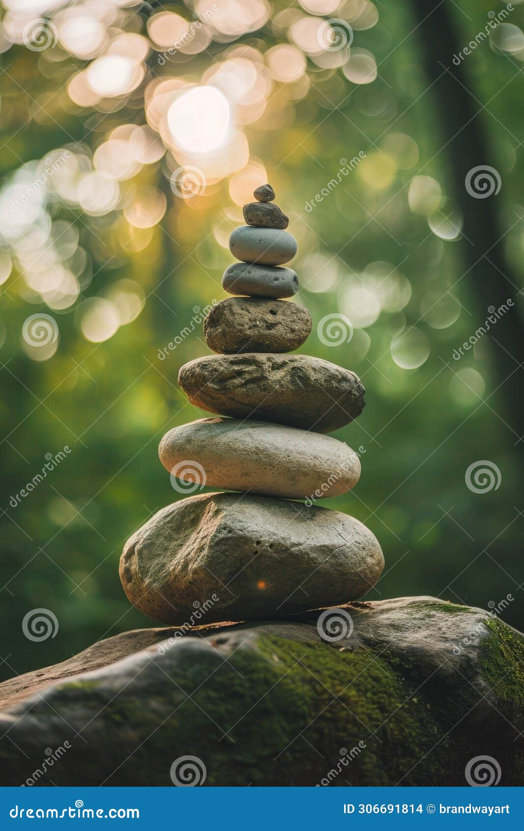 Stack of Rocks on Top of a Rock Stock Illustration - Illustration of ...