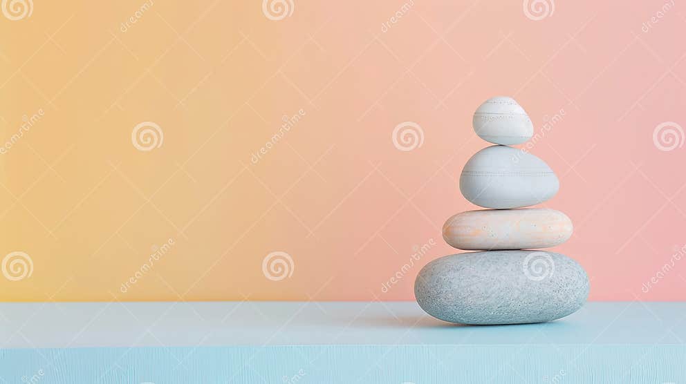 Stack of Rocks on Table stock photo. Image of composition - 308375500