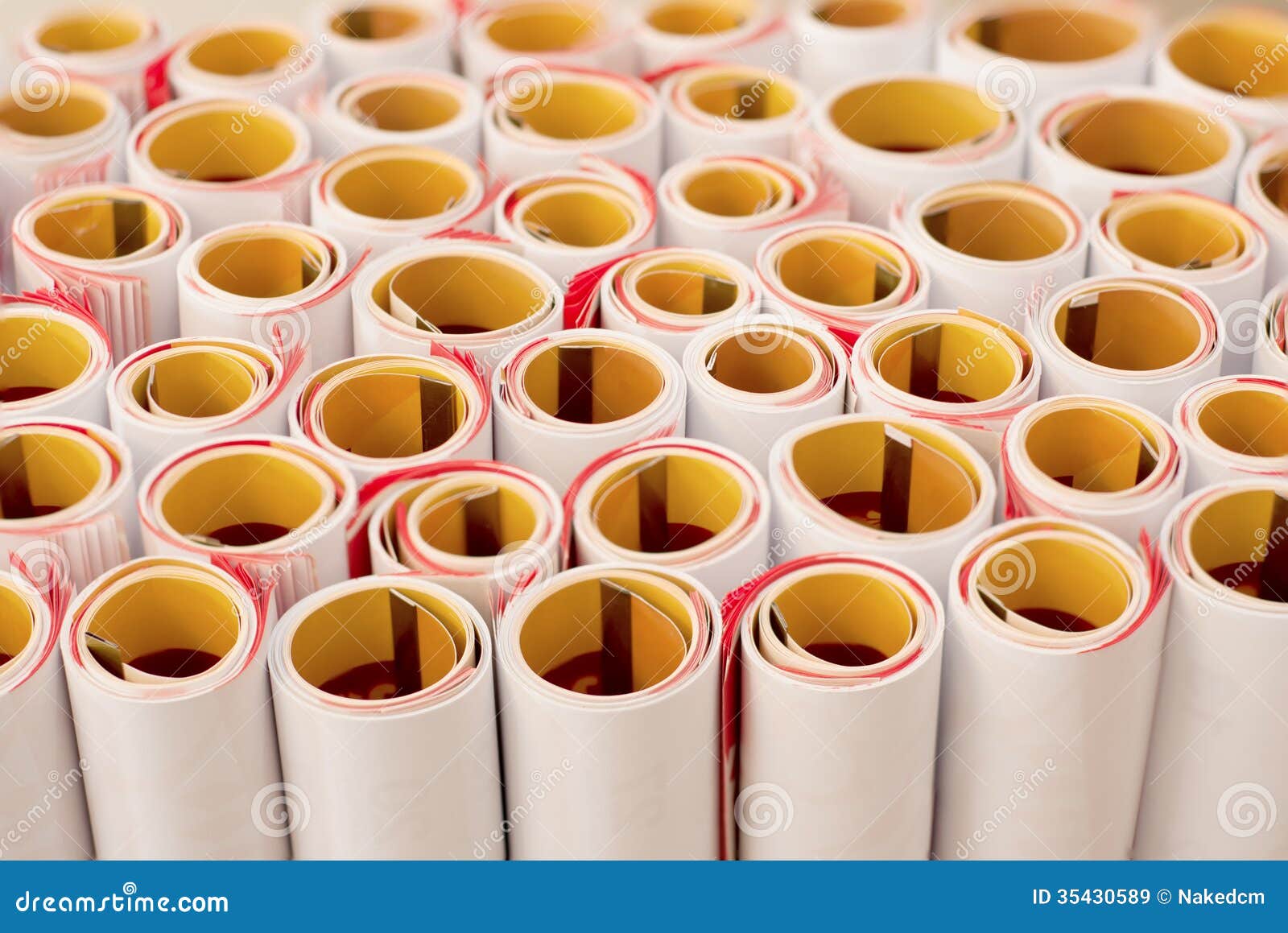 Stack of Roll Calendar Paper Stock Image - Image of wall, cellulose ...