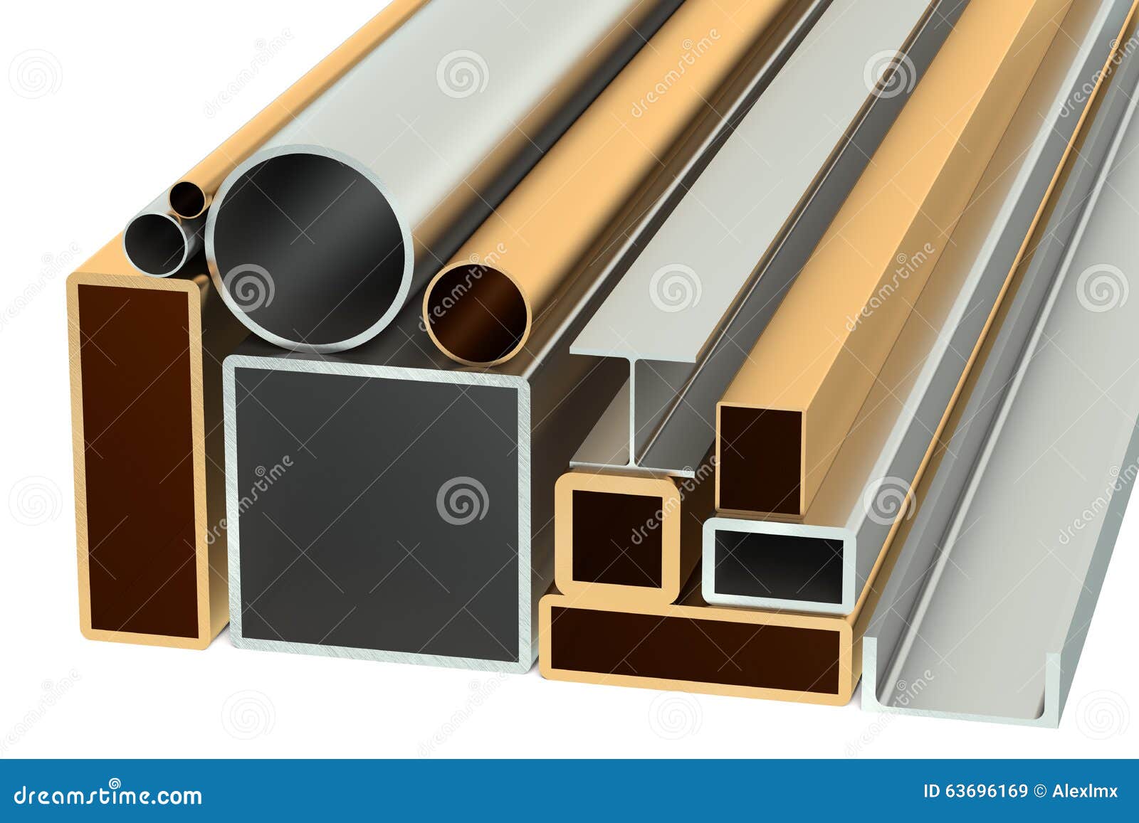 Stack of Rolled Metal Products Stock Illustration - Illustration of ...