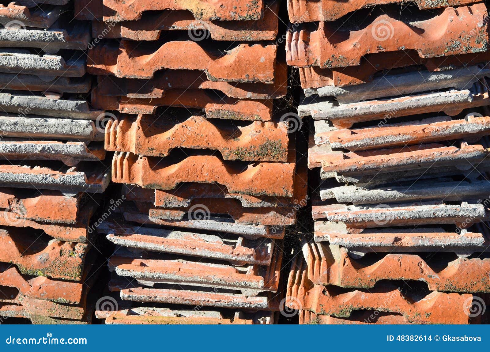 Stack of roof tiles stock photo. Image of outdoor, roof - 48382614
