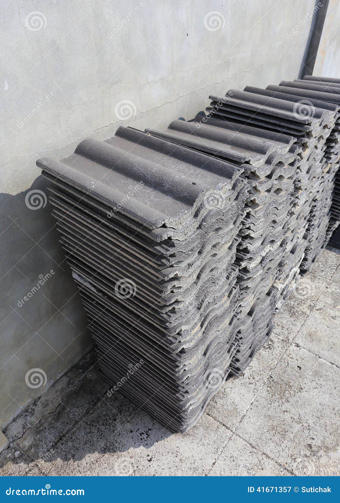 Stack roofing tiles stock image. Image of cover, exterior - 41671357
