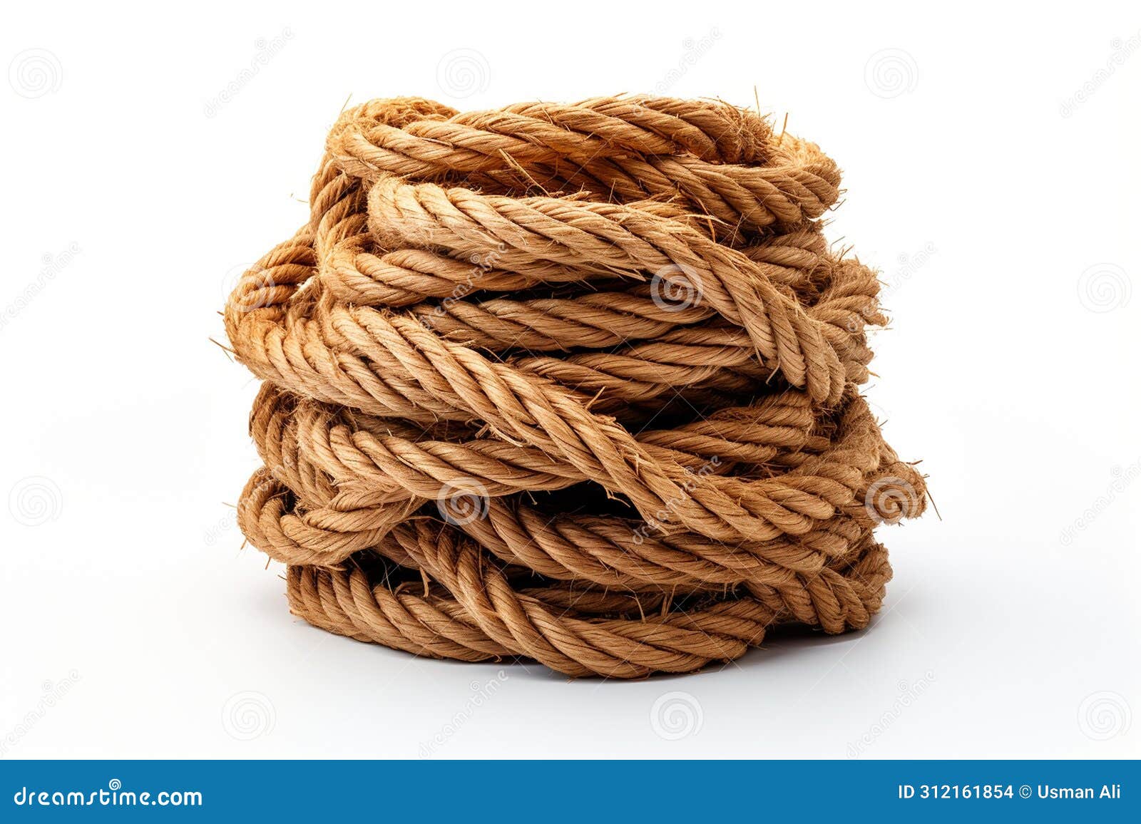 A Stack of Rope on a Transparent Background. AI Stock Photo - Image of ...