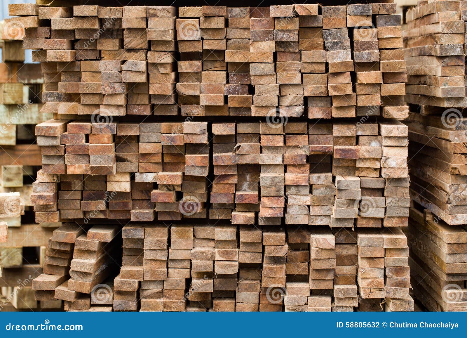 Stack rough cut lumbers stock photo. Image of mill, natural - 58805632