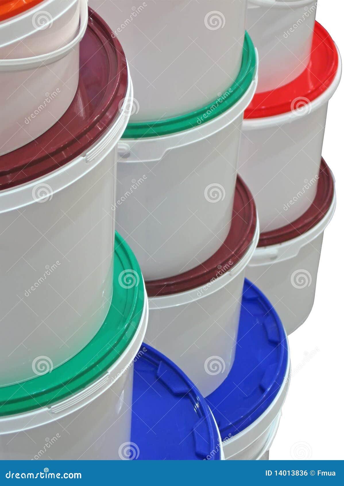 Stack of Round Colorful Boxes Isolated, Stock Photo - Image of color ...