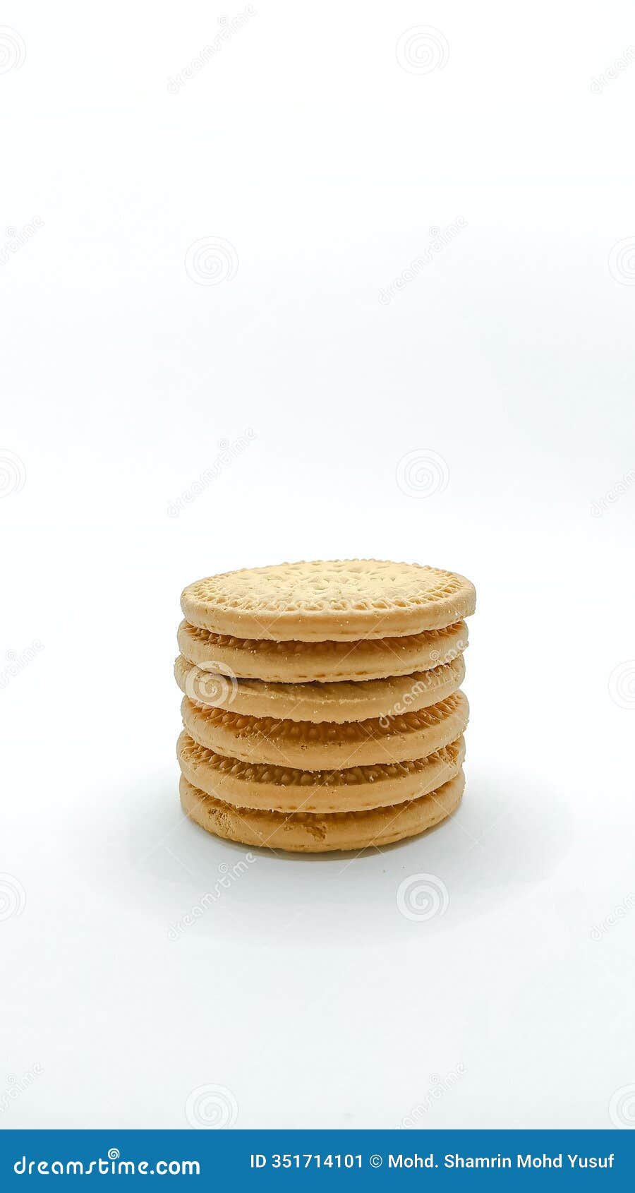 Stack of Round Crackers on a White Surface Stock Image - Image of ...