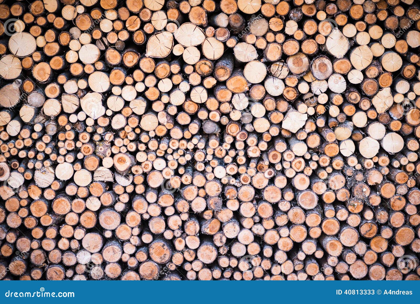 Stack of Round Cutted Firewood Pieces Stock Image - Image of ...