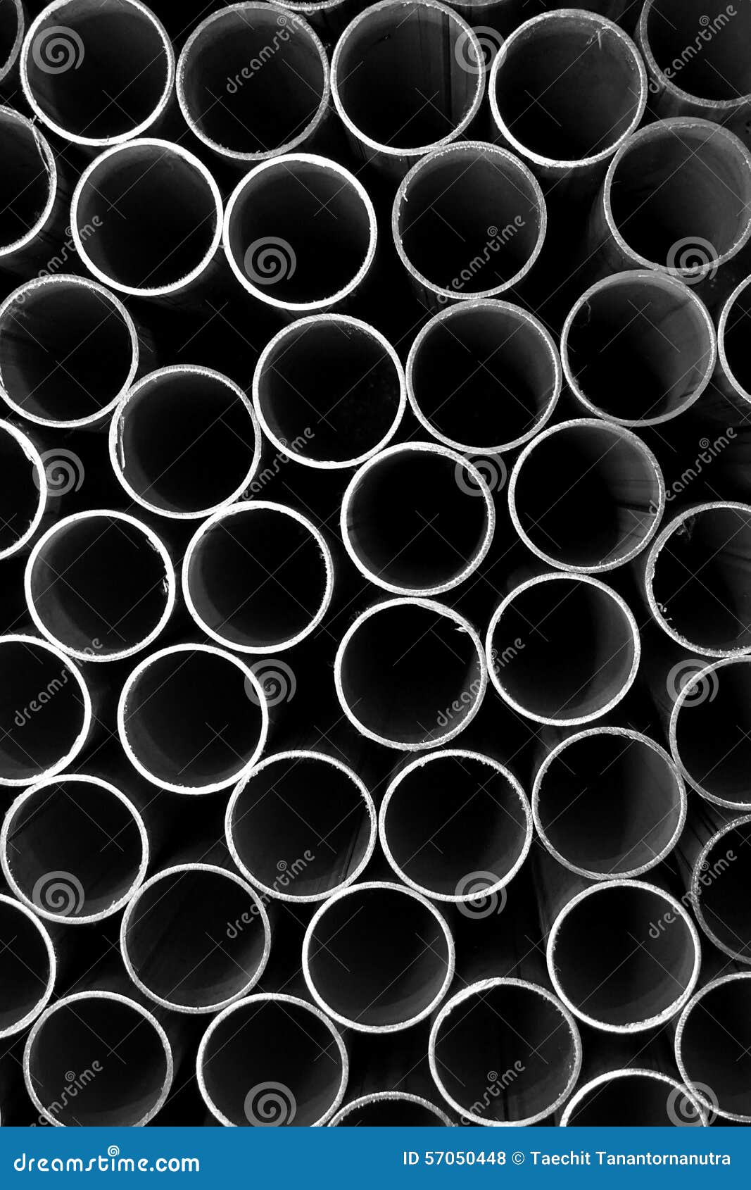 Stack of round metal tube stock photo. Image of material - 57050448