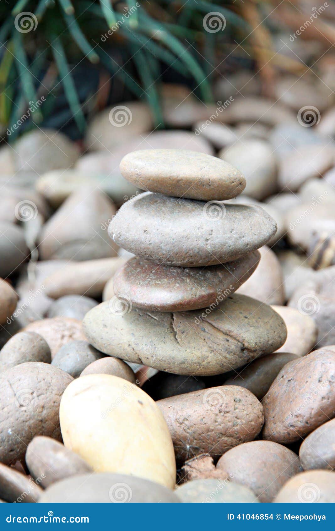 Stack of Round Smooth Sand Stone. Stock Photo - Image of garden, smooth ...