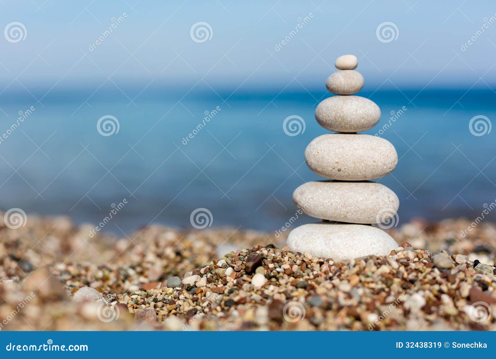 Stack of Round Smooth Stones Stock Image - Image of blue, element: 32438319