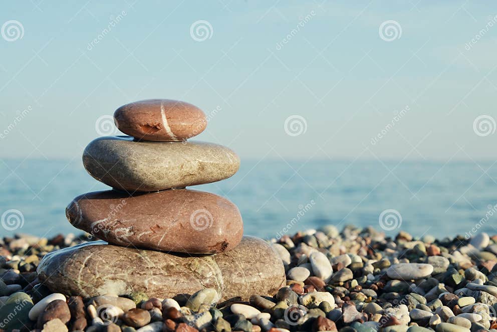 Stack of Round Smooth Stones Stock Photo - Image of order, balance ...