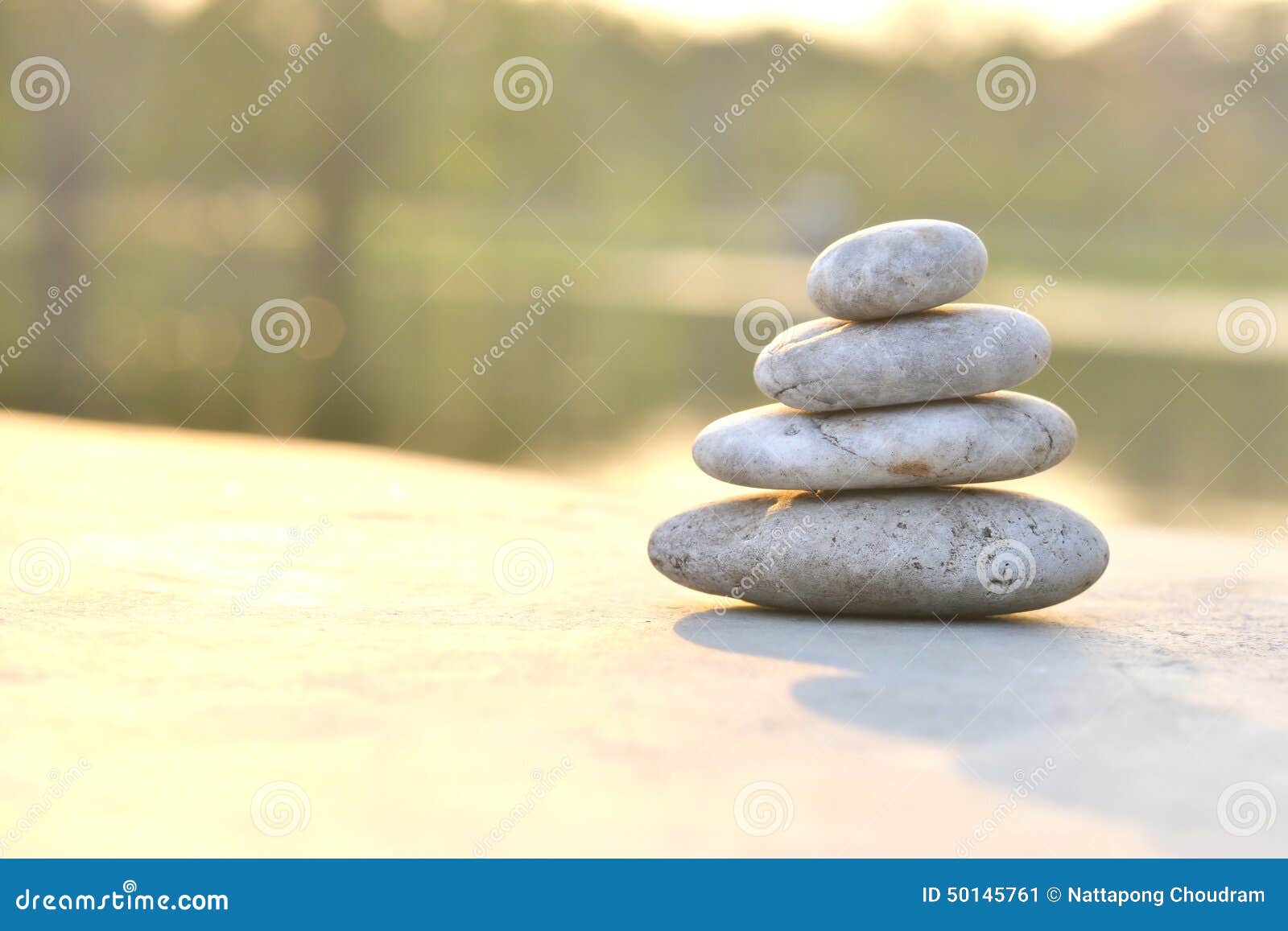 Stack of Round Smooth Stones on a Seashore Stock Image - Image of peace ...