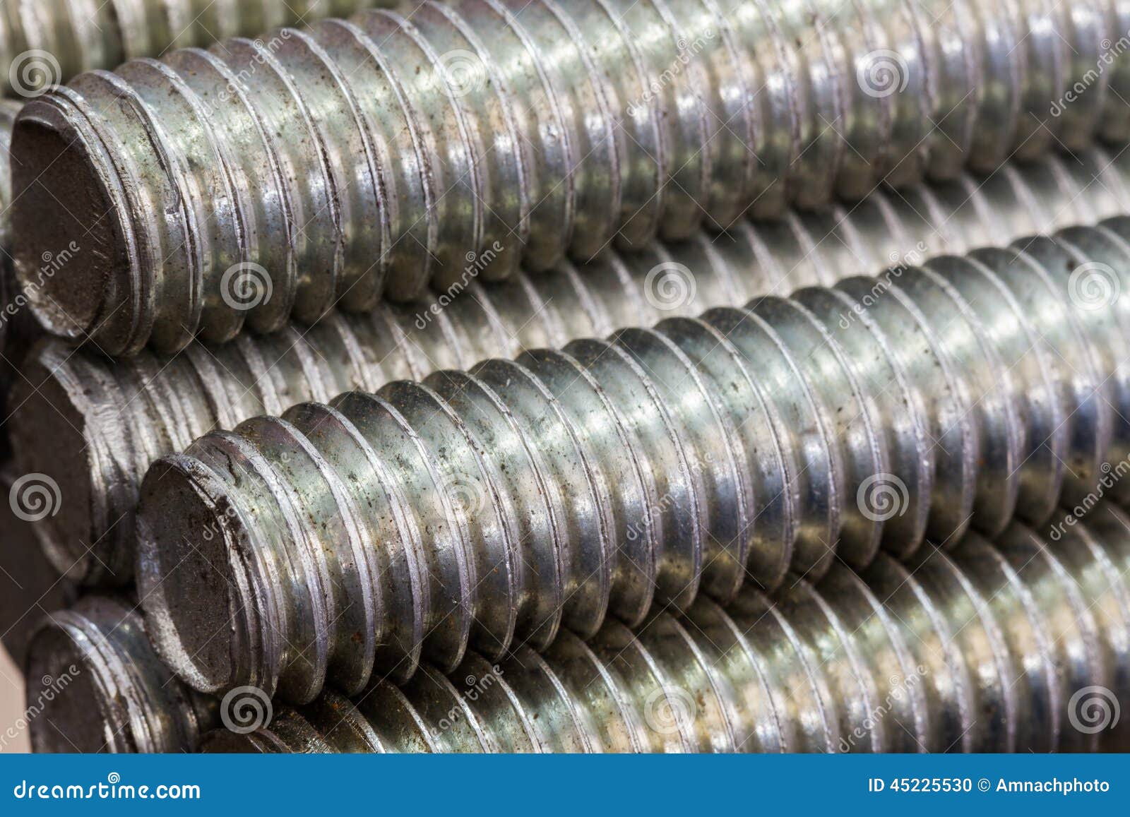 Stack of round steel bar. stock photo. Image of manufacture - 45225530