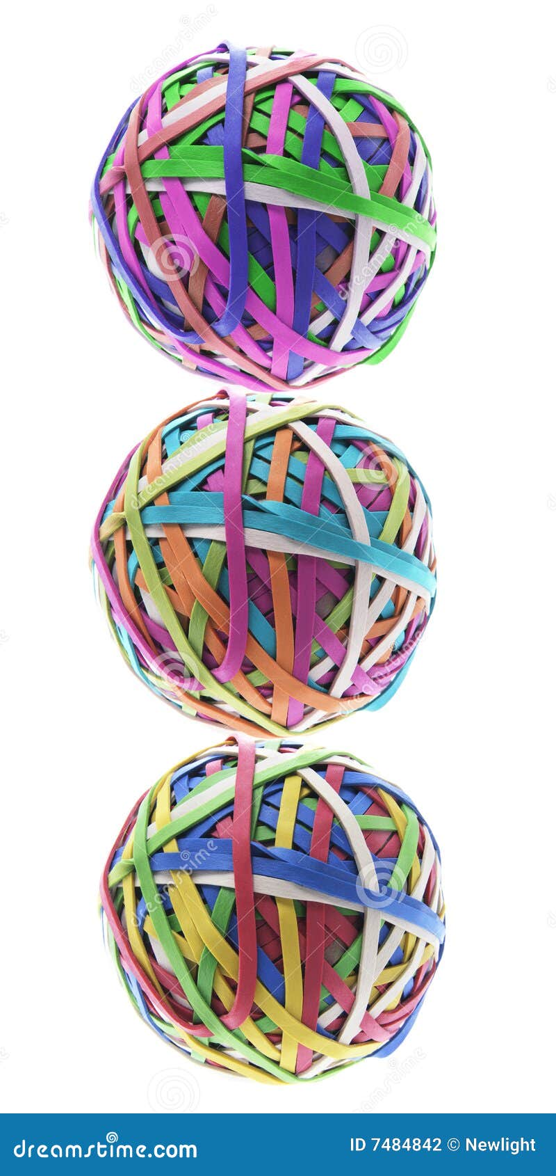 Stack of Rubber Band Balls stock photo. Image of coloured - 7484842