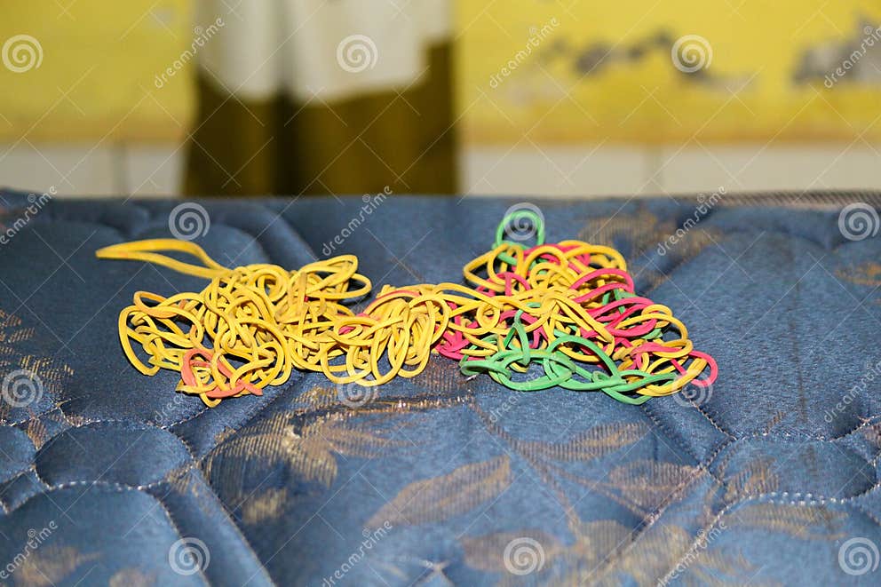 Stack the Rubber Band on a Base Stock Image - Image of food, beads ...