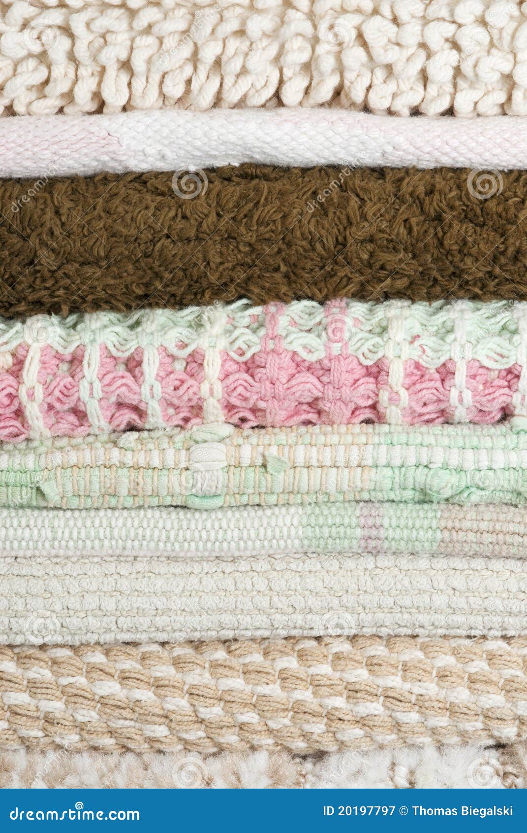 Stack of rugs stock image. Image of abstract, yarn, patterns - 20197797