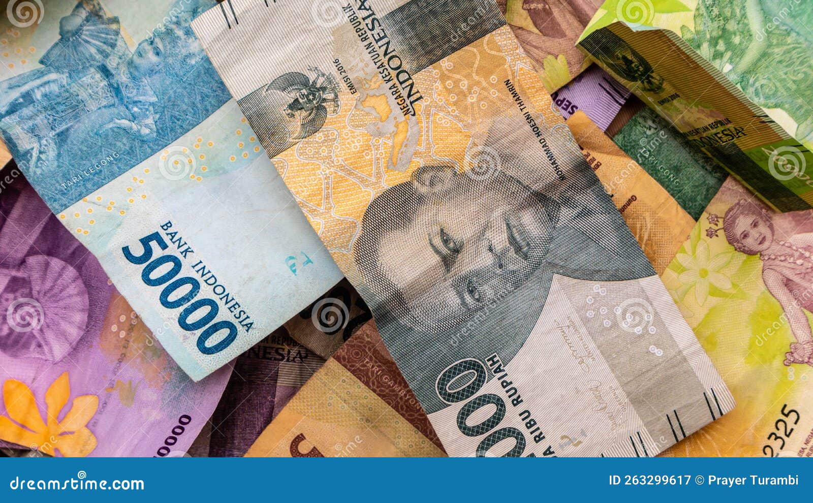 Stack of Rupiah Banknotes As Background Stock Image - Image of bill ...