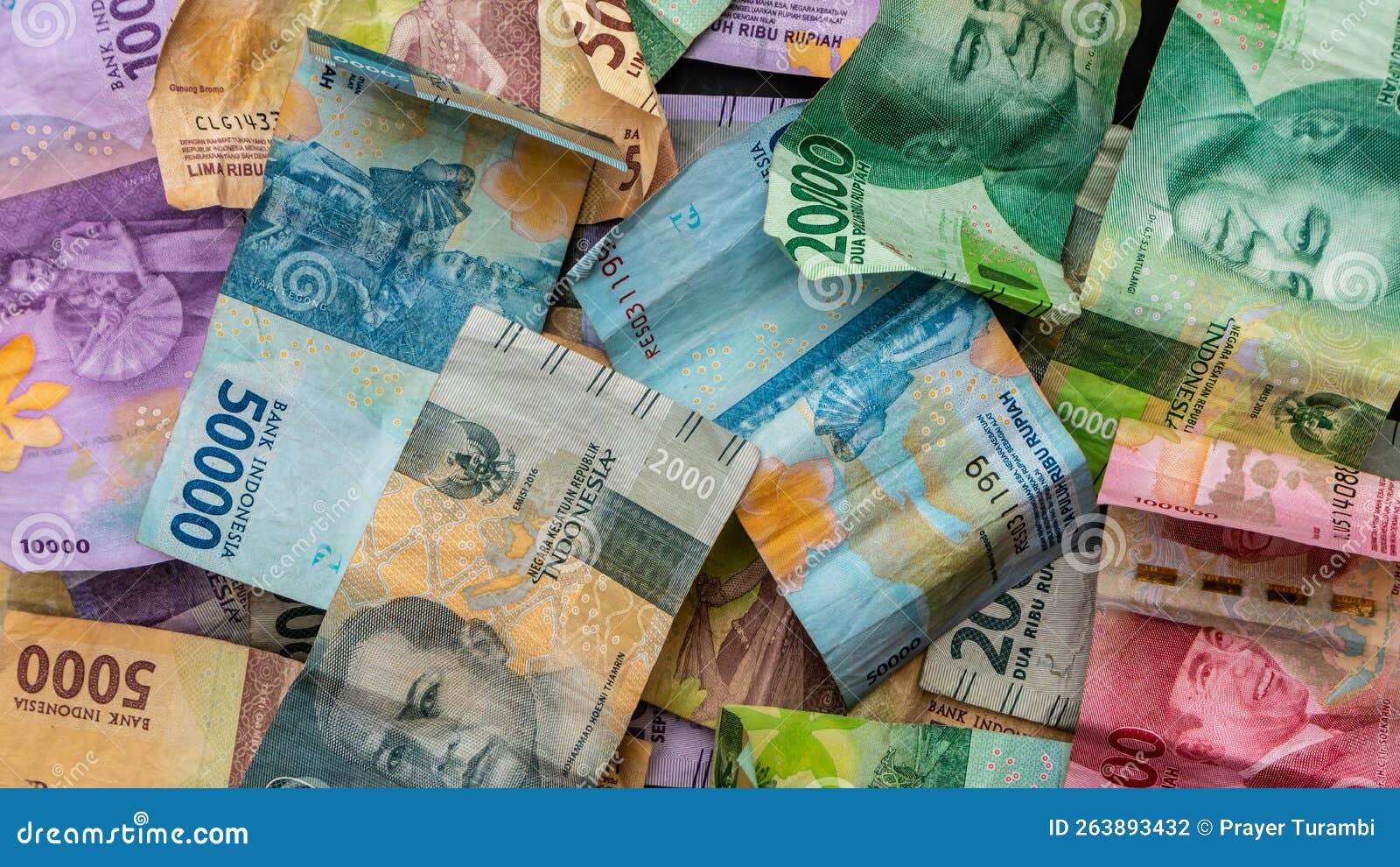 Stack of Rupiah Banknotes As Background Stock Photo - Image of note ...