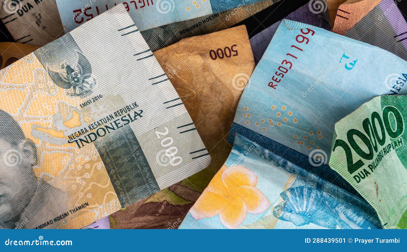 Stack of Rupiah Banknotes As Background Stock Image - Image of bank ...