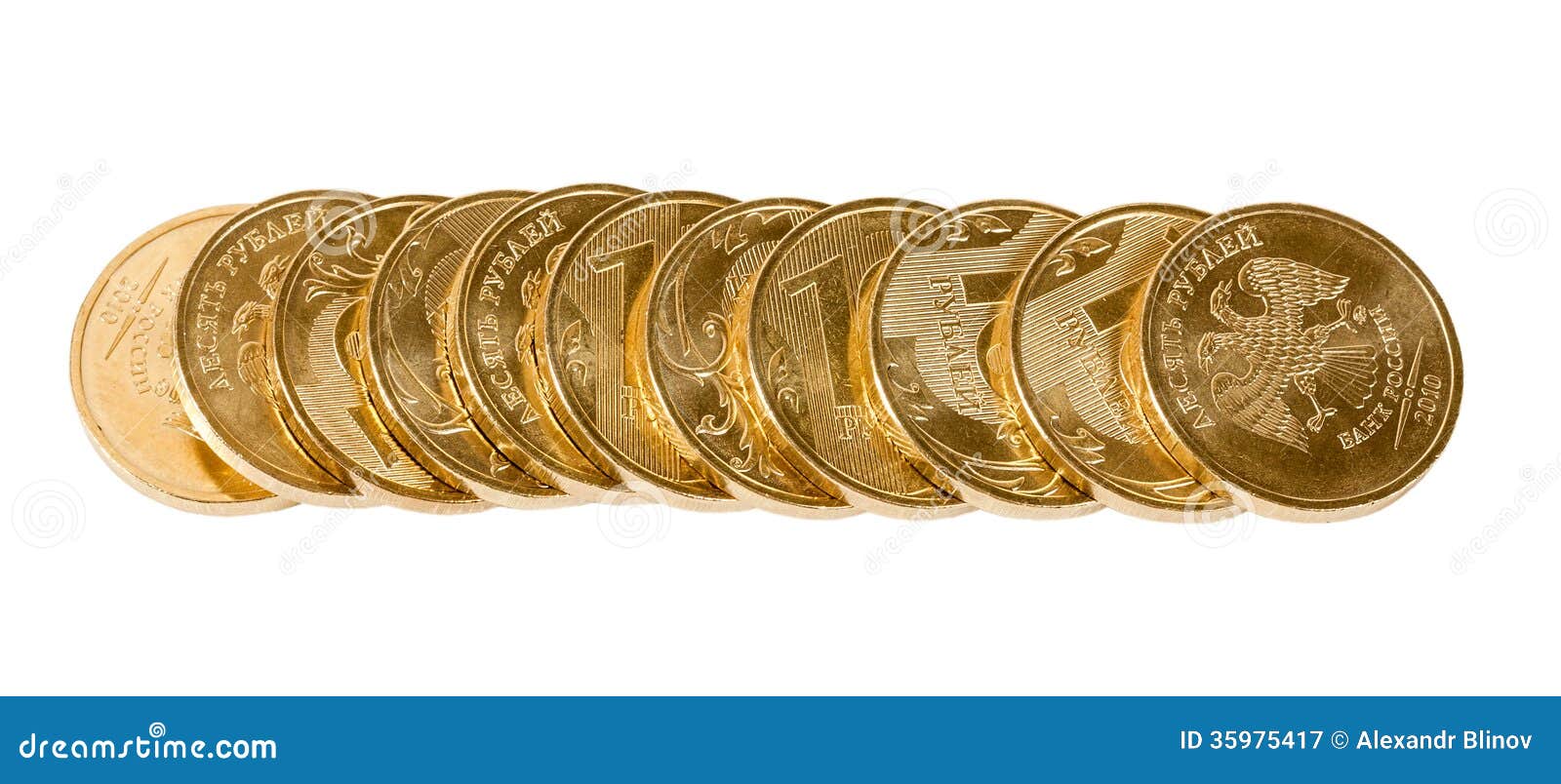 Stack of Russian coins stock image. Image of russian - 35975417