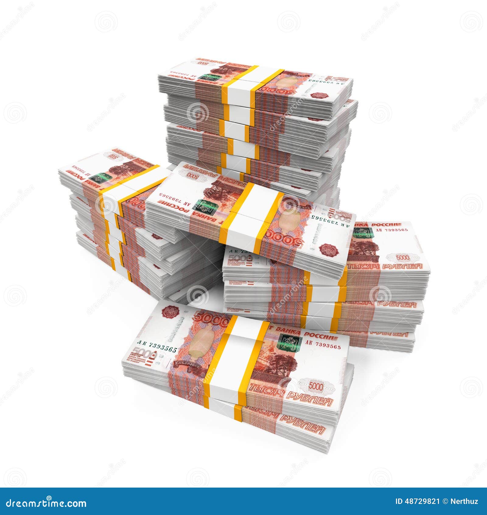 Stack of Russian Ruble stock illustration. Illustration of background ...