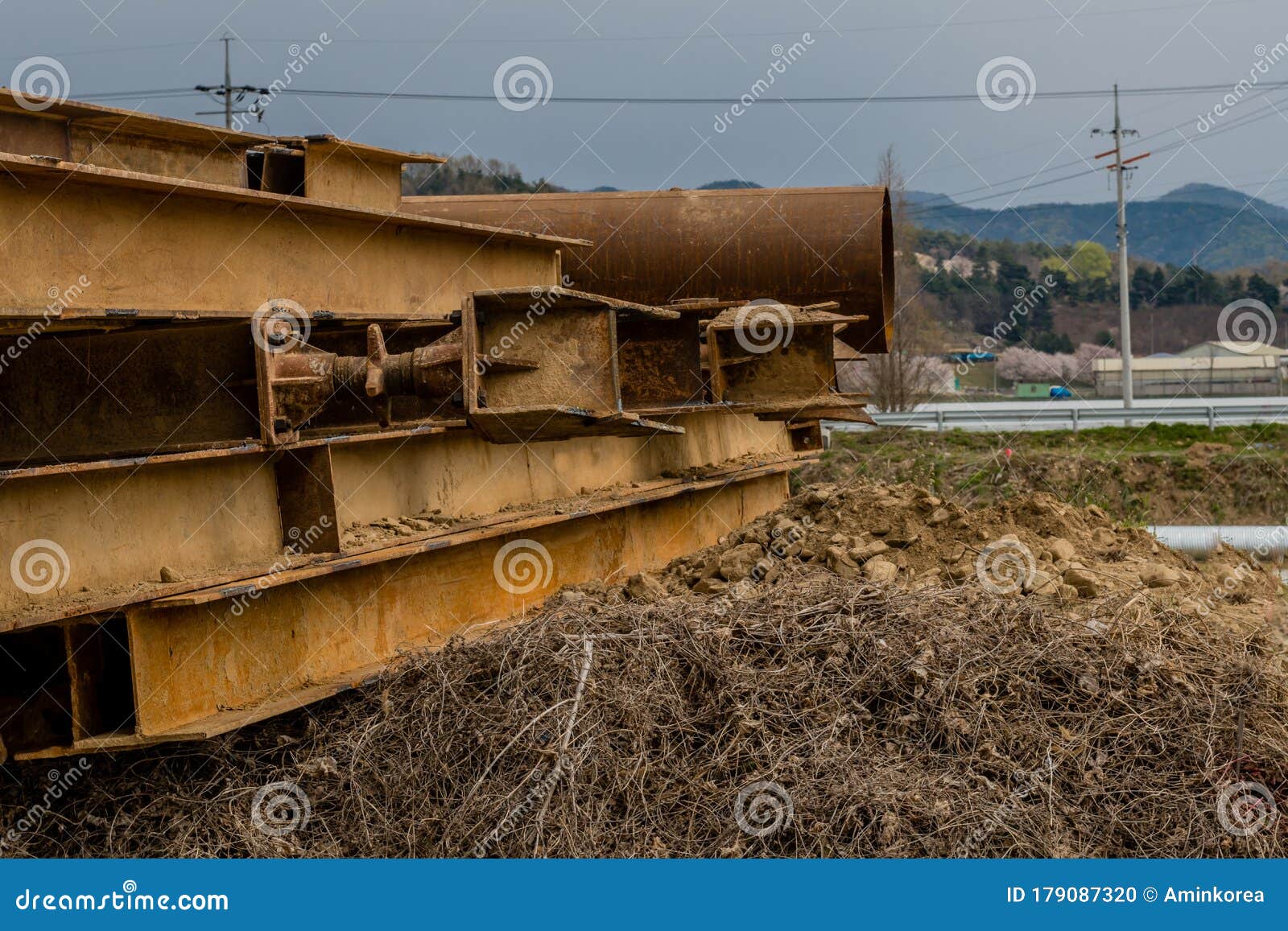 Stack Of Rusted Metal Beams Royalty-Free Stock Image | CartoonDealer ...