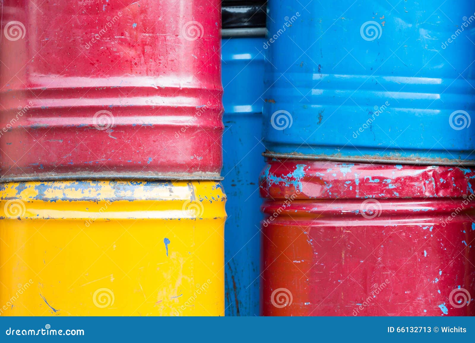 Stack of Rusty Chemical Barrels Stock Image - Image of outdoors, color ...