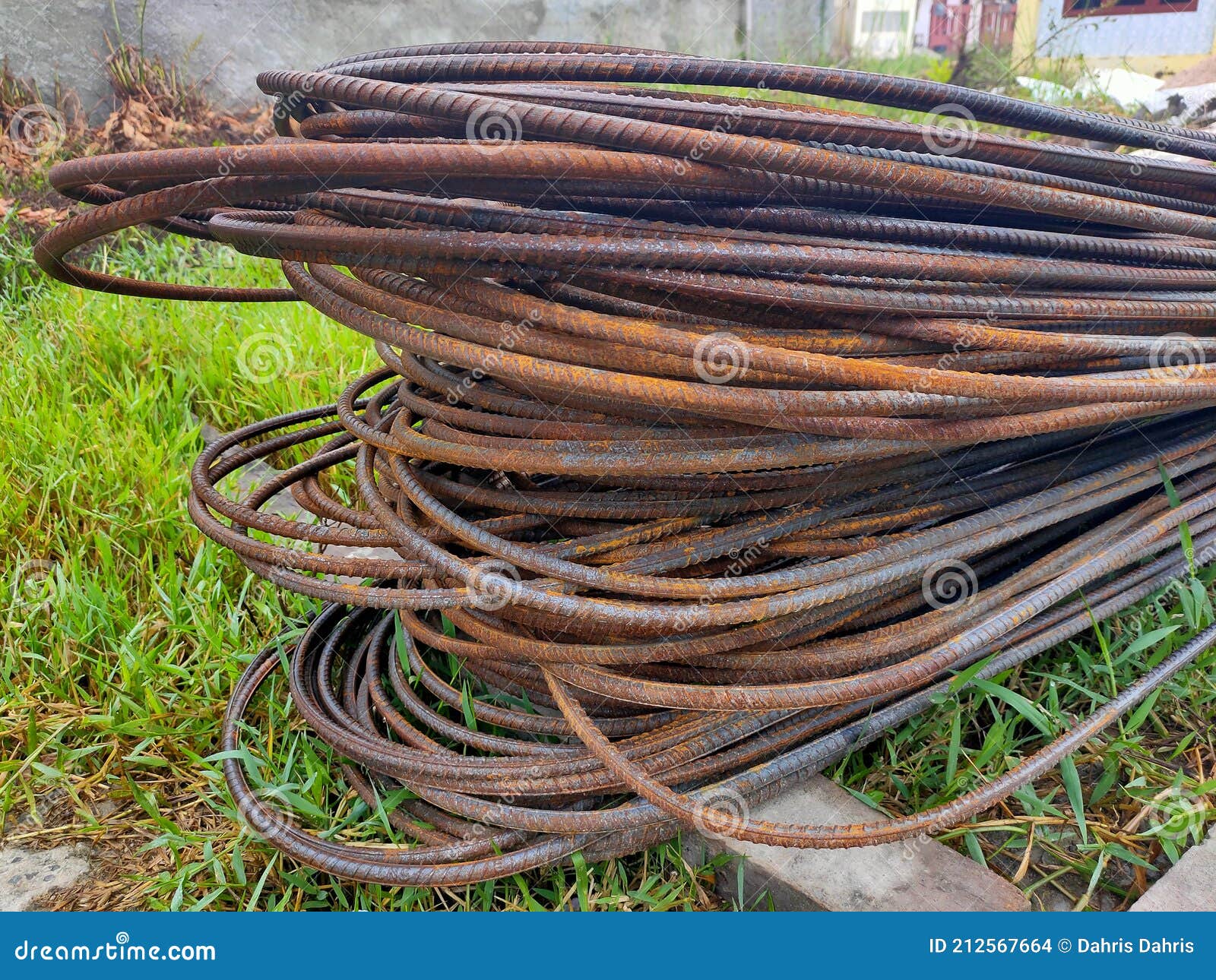 A Stack of Rusty Deformed Steel Bar Stock Photo - Image of deformed ...