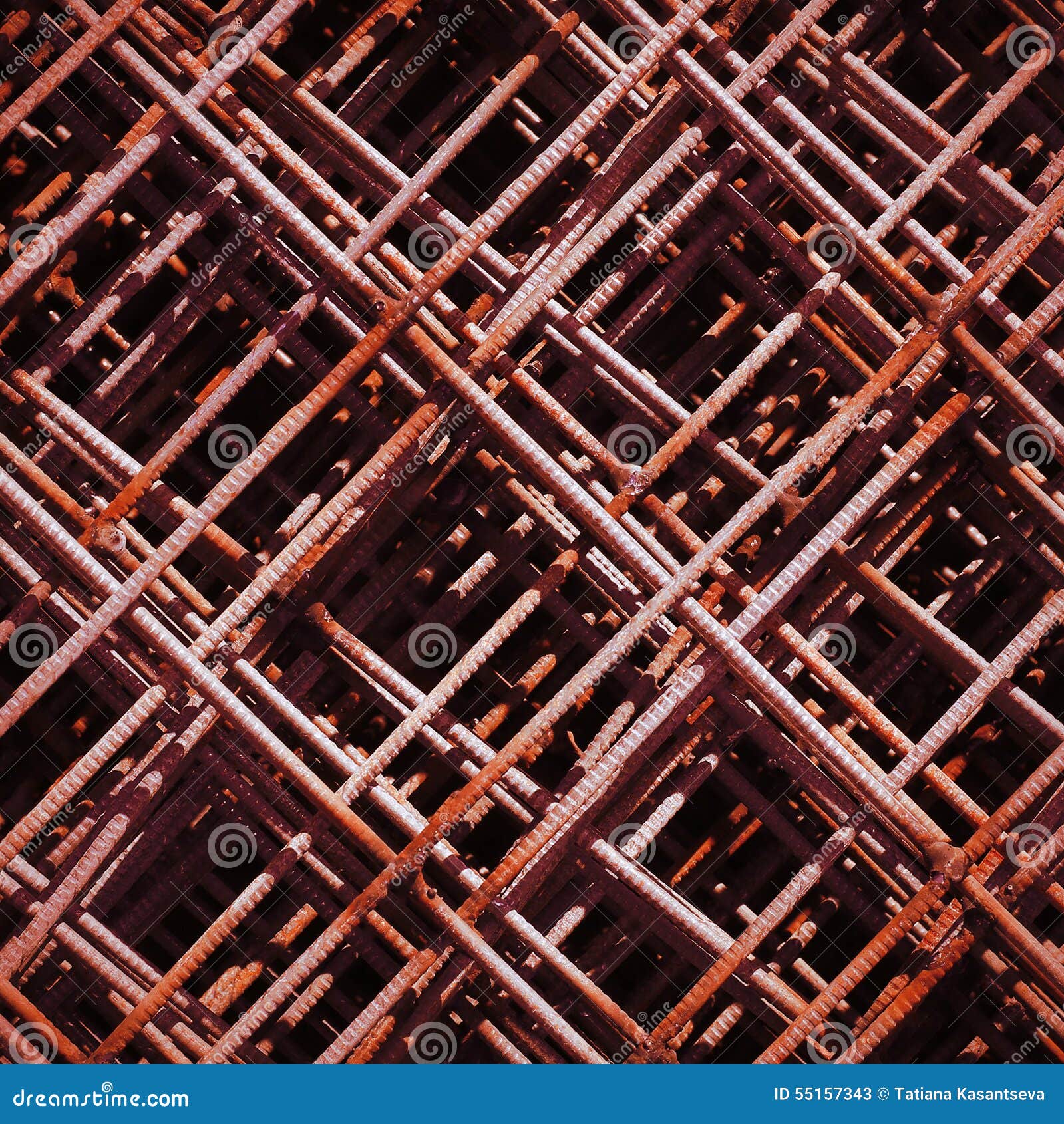 Stack of Rusty Rebar Grids at the Construction Stock Image - Image of framework, reinforcing ...