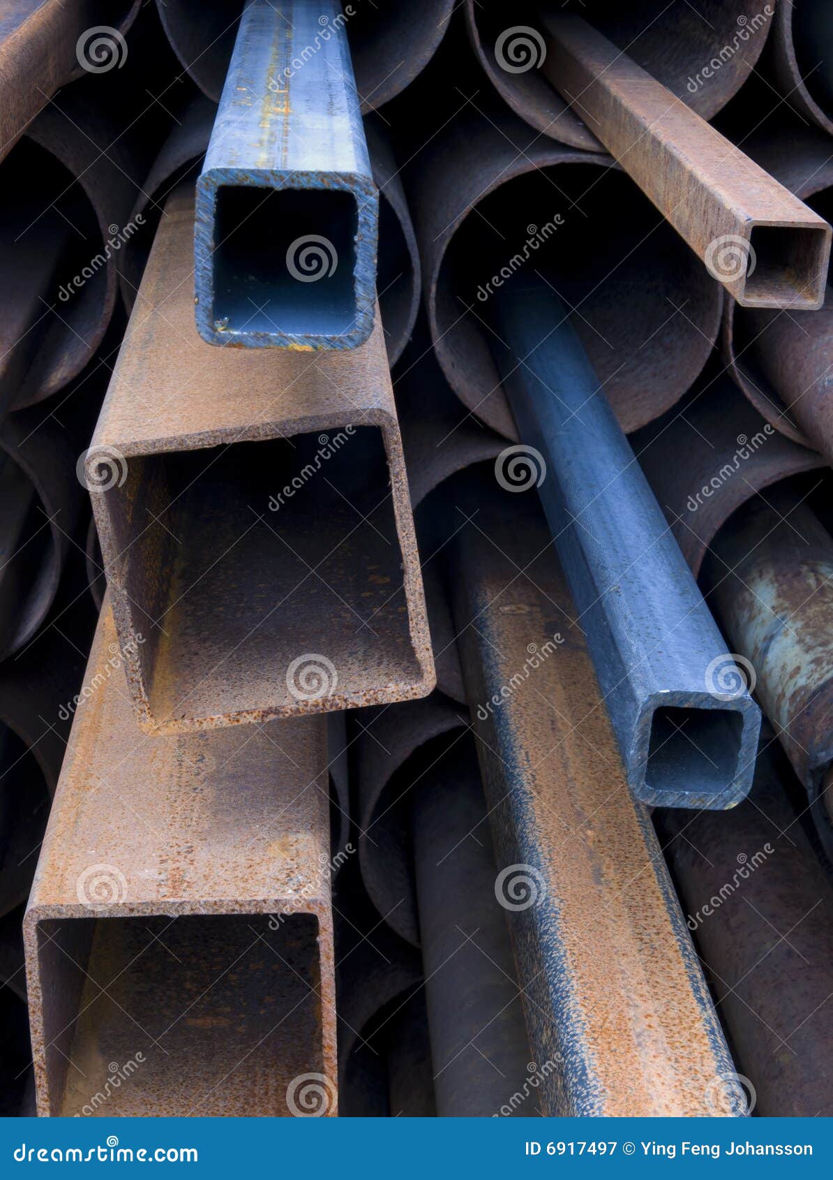 Stack of rusty steel pipes stock image. Image of rusty - 6917497