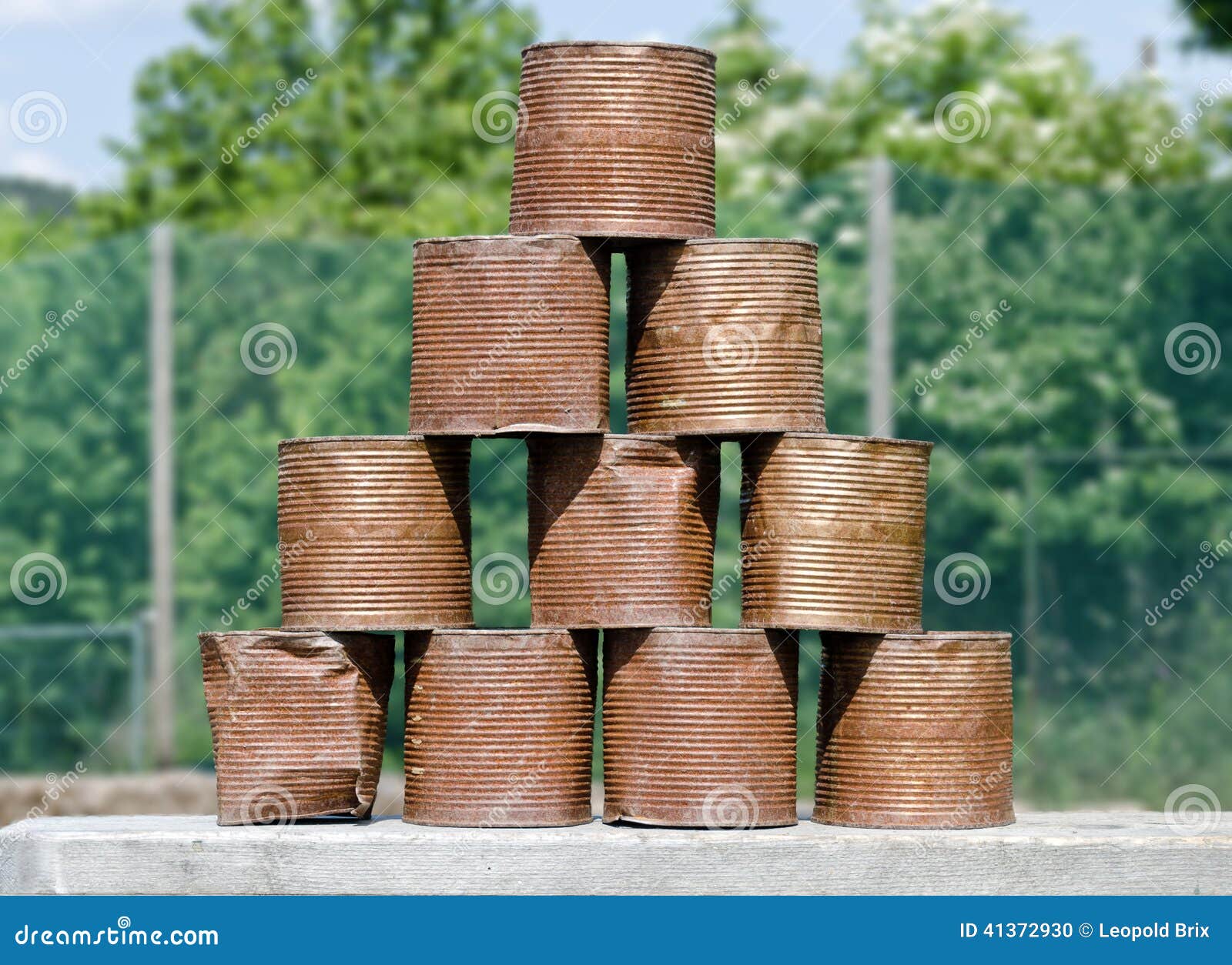 Stack of rusty tins stock photo. Image of throw, contest - 41372930