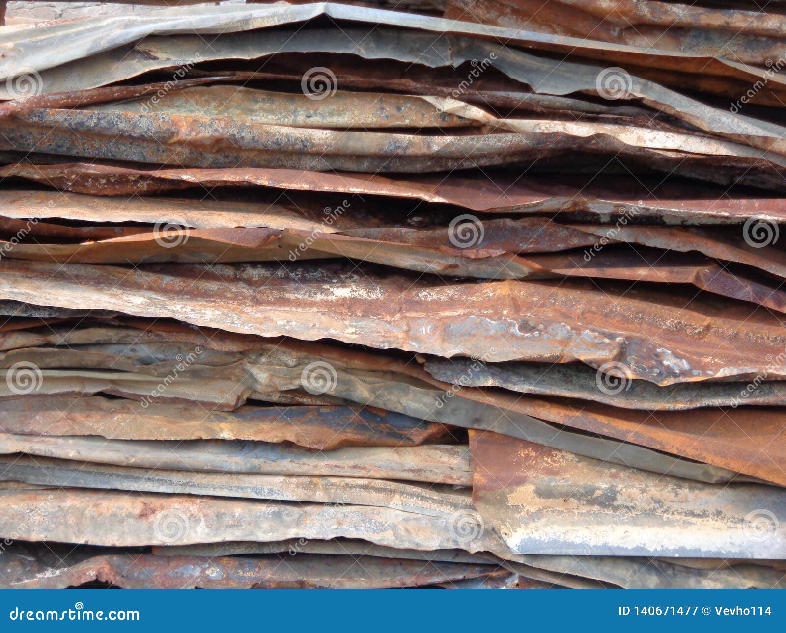 A stack of rusty zinc stock image. Image of metal, industrial - 140671477