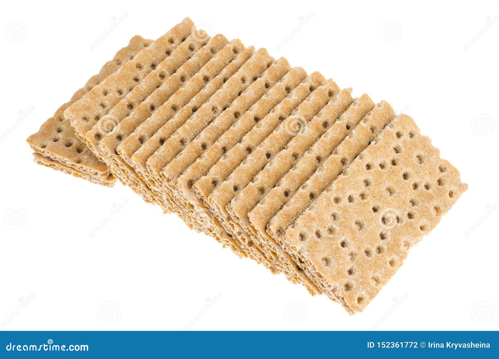 Stack of Rye Crisps Isolated on White Background. Stock Photo - Image ...