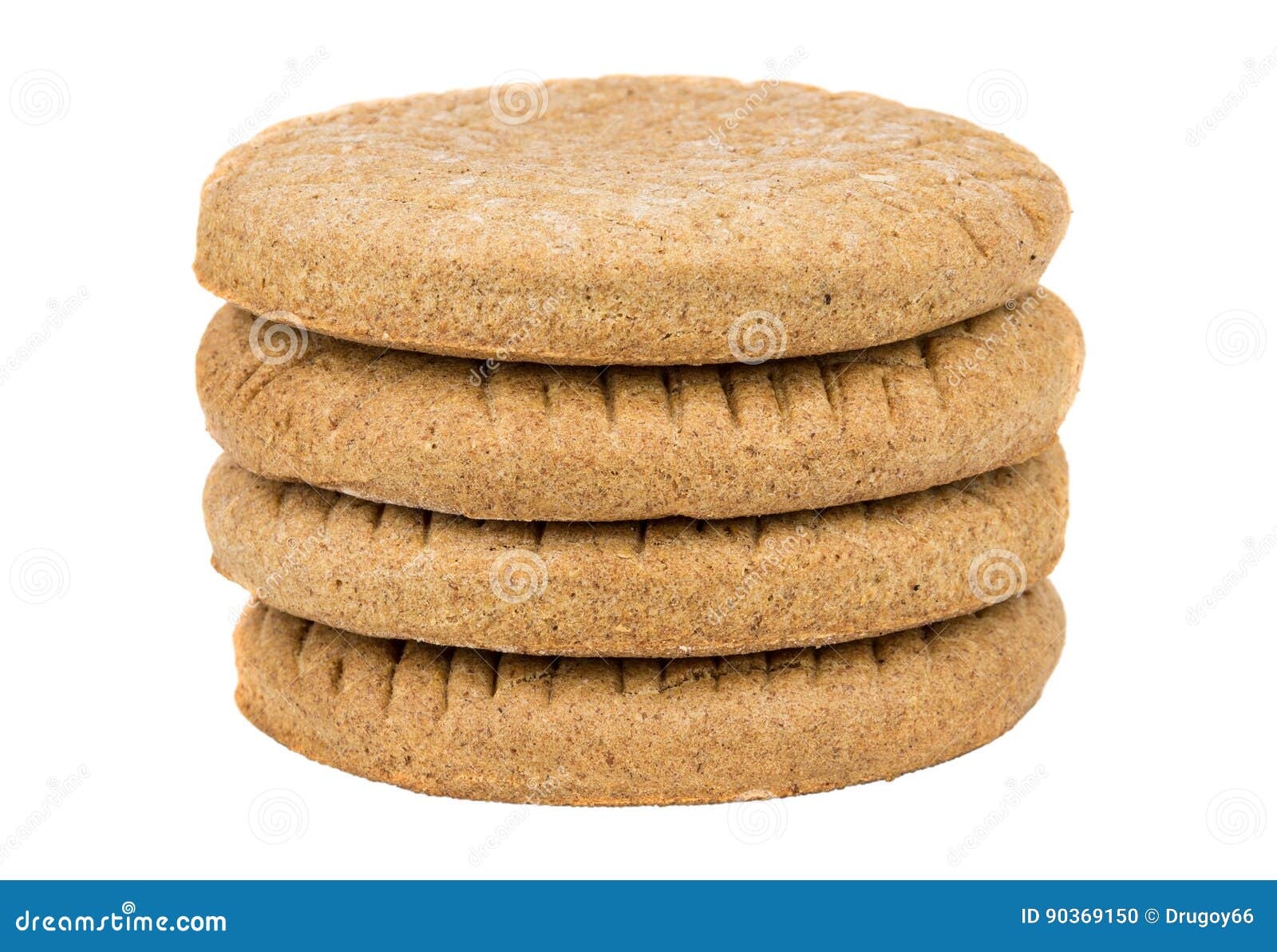 Stack of Rye Flatbreads Isolated on White Stock Photo - Image of brown ...