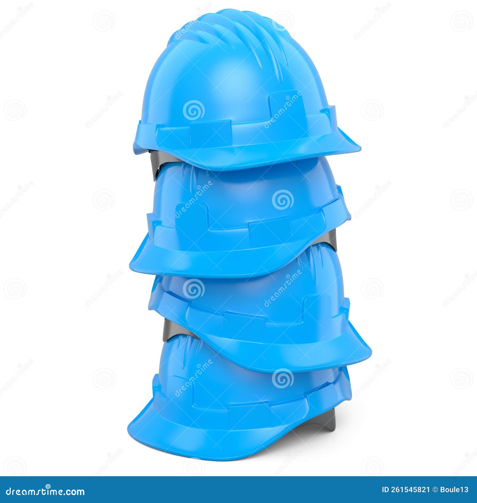 Stack of Safety Helmets or Hard Caps for Carpentry Work on White ...