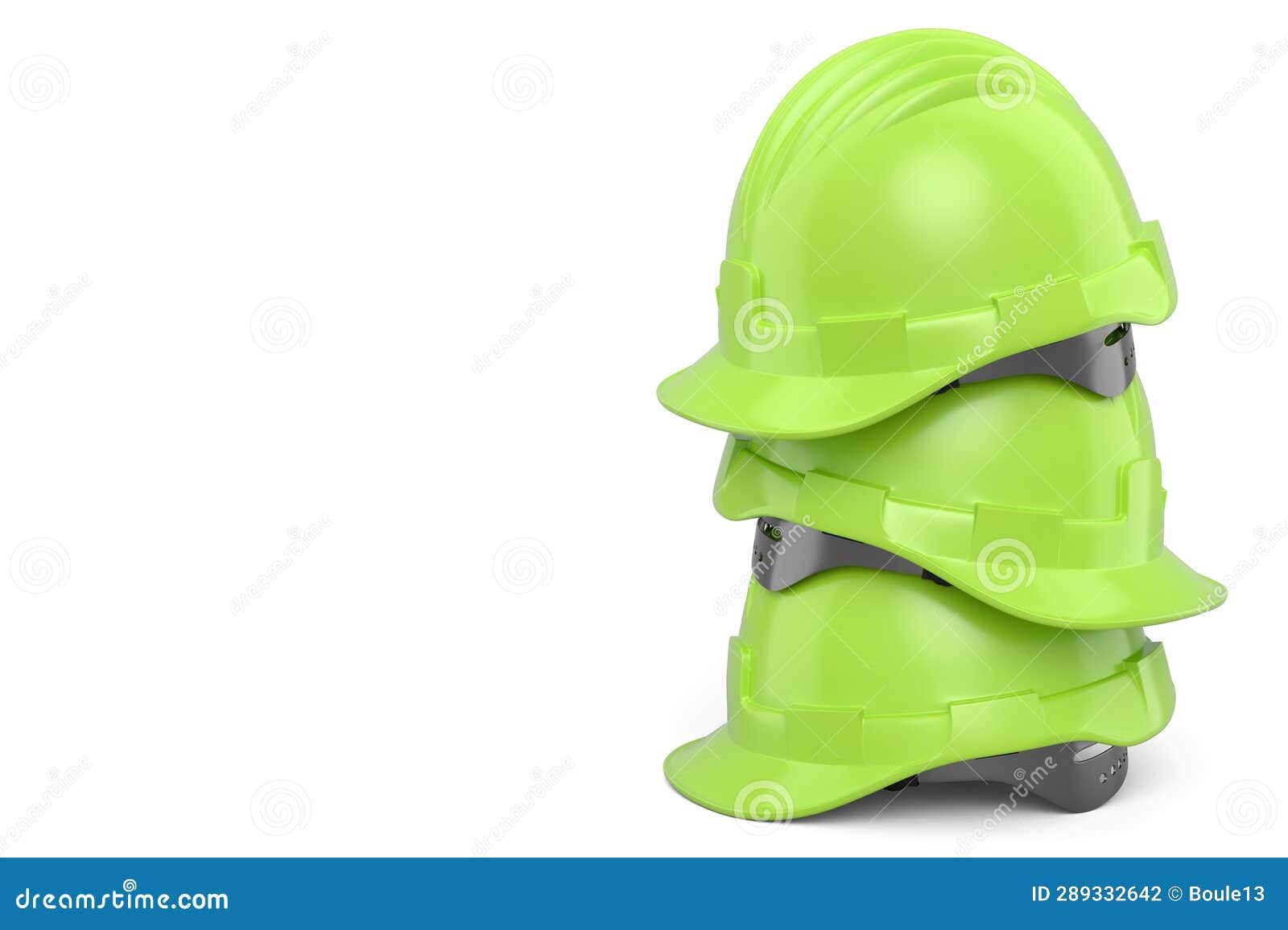 Stack of Safety Helmets or Hard Caps for Carpentry Work on White ...