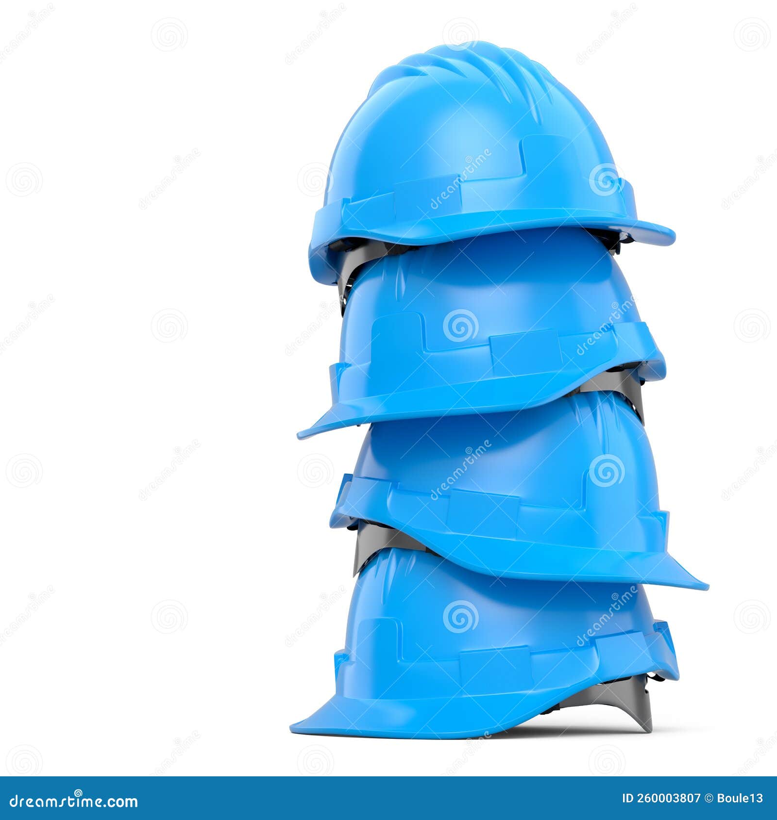 Stack of Safety Helmets or Hard Caps for Carpentry Work on White ...