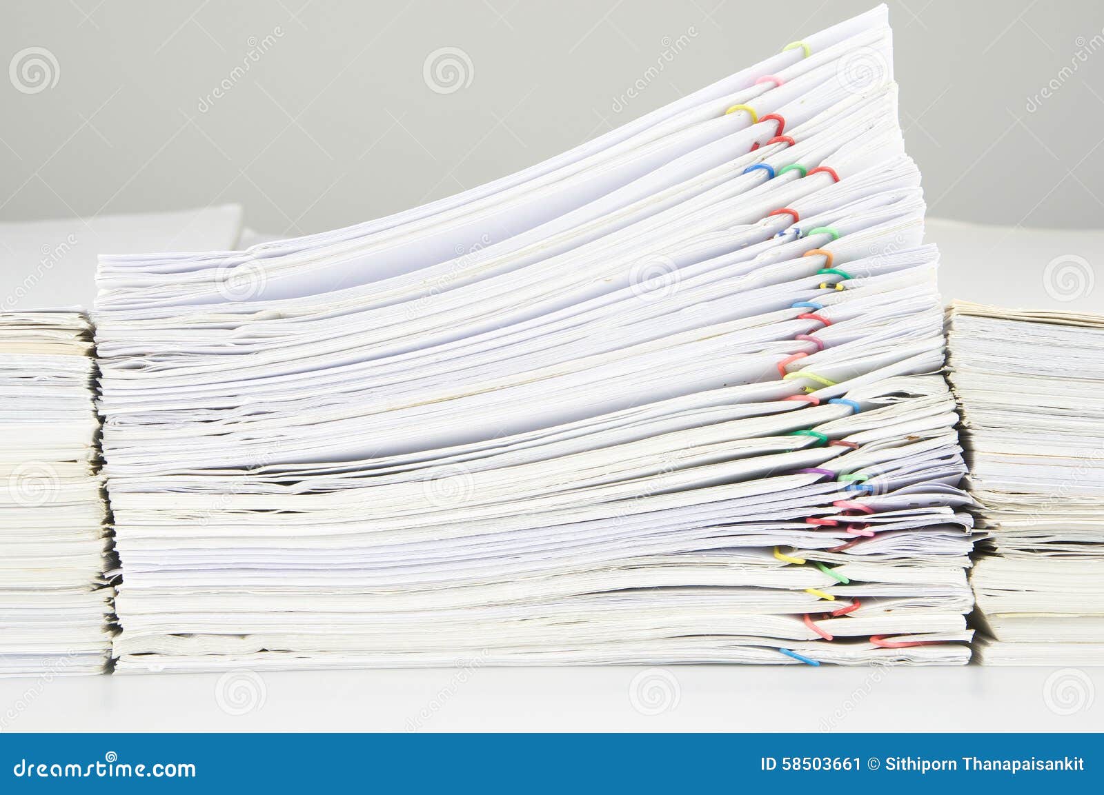 Stack of Sales and Receipt Overload between Paperwork Stock Image ...