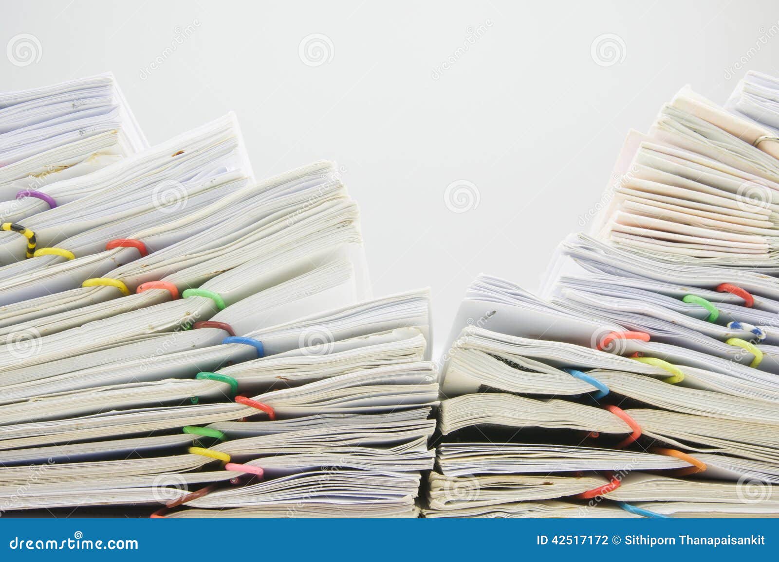 Stack Sales and Receipt Overload Stock Photo - Image of data, work ...