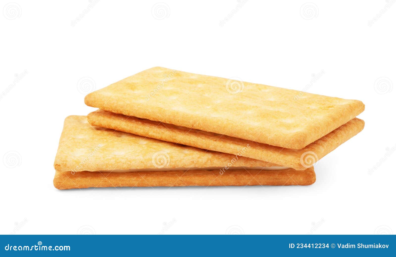 A Stack of Salt Cracker on a White Background Stock Photo - Image of ...