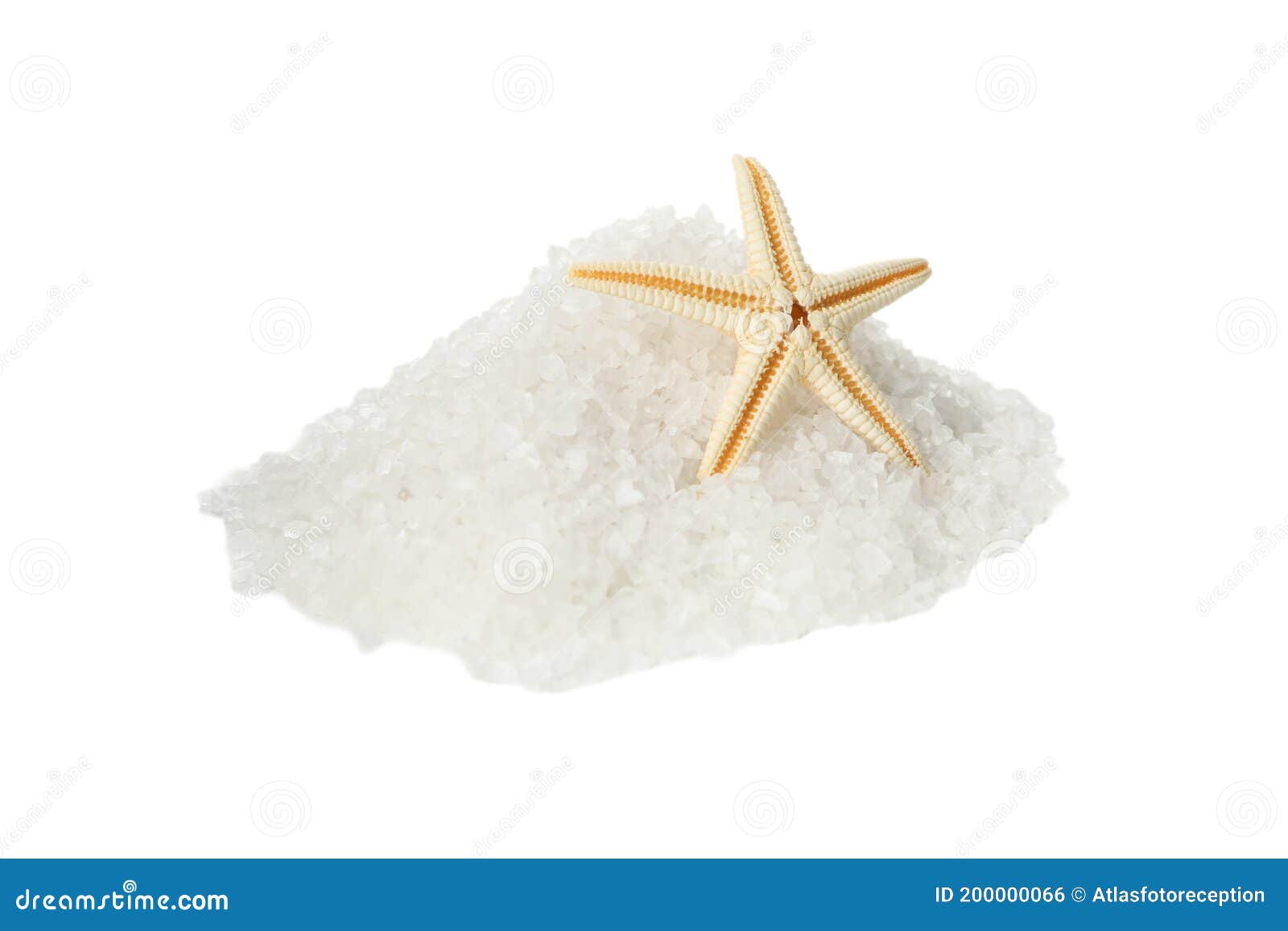 Stack of Salt and Sea Star Isolated on White Background Stock Photo ...