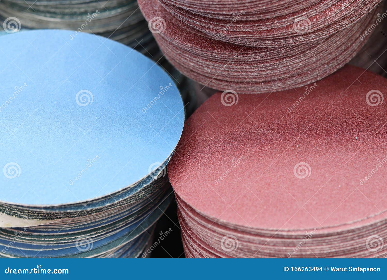 The Stack of Sand Paper Disk Stock Photo - Image of abrasive, work ...