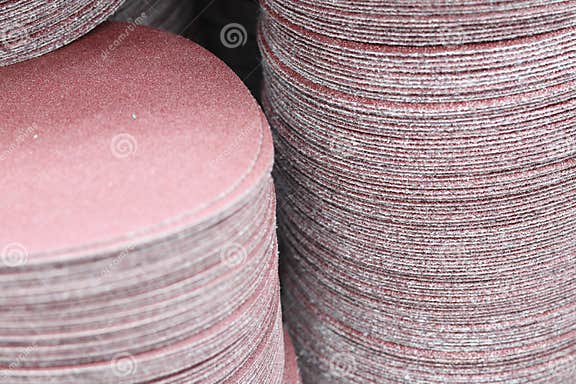 The Stack of Sand Paper Disk Stock Image - Image of equipment, disc ...